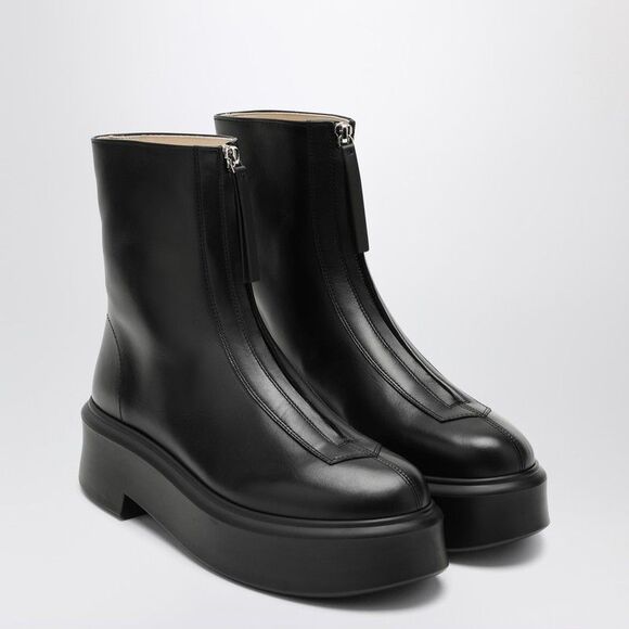 The Row | Shoes | The Row Womens Zipped Boot I Black Leather Boot ...